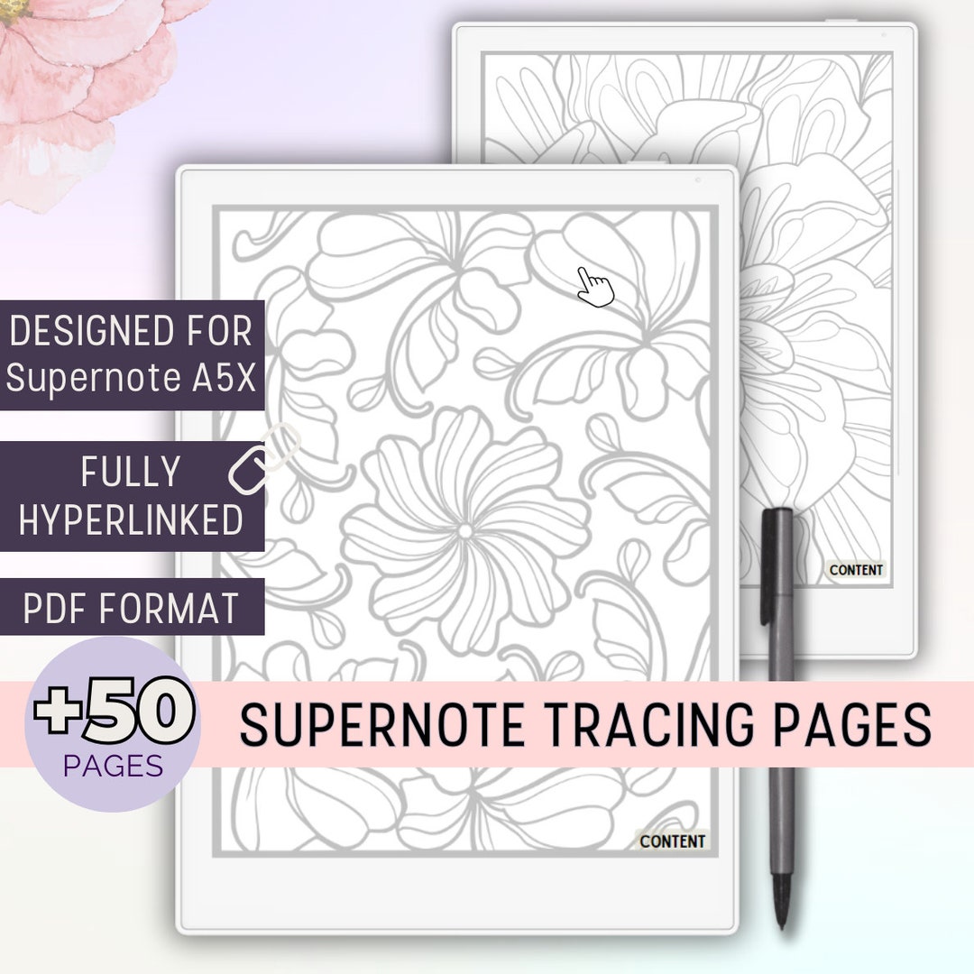 Supernote Tracing Pages Supernote Templates Mindfulness Tracing Books ...