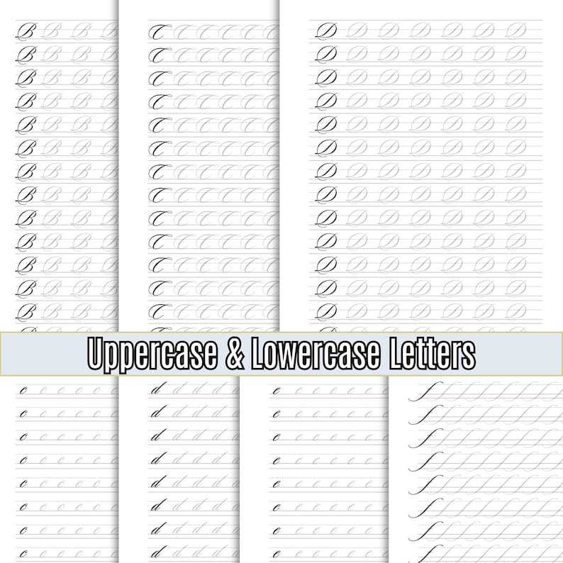 Beautiful Cursive Handwriting Practice Worksheets Tracing Sheets ...