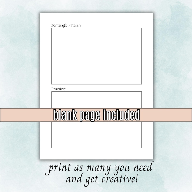 Zentangle Workbook for Beginners, Pattern Templates, Zen Doodle ...