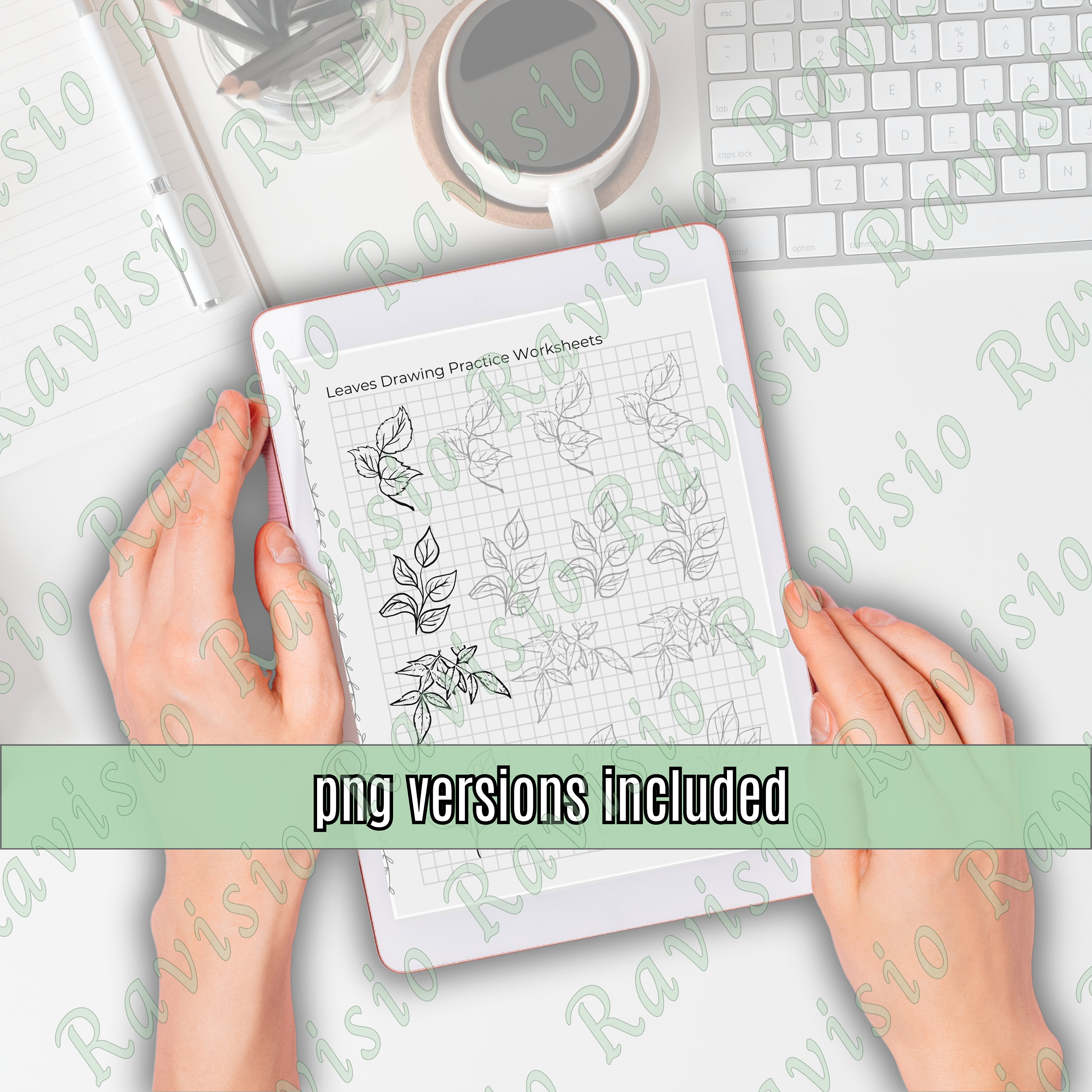 Leaves Drawing Worksheets Printable Leaf Doodle Art Learn How to Draw ...