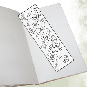 Christmas Doodle Coloring Bookmarks, Color Your Own Bookmarks ...