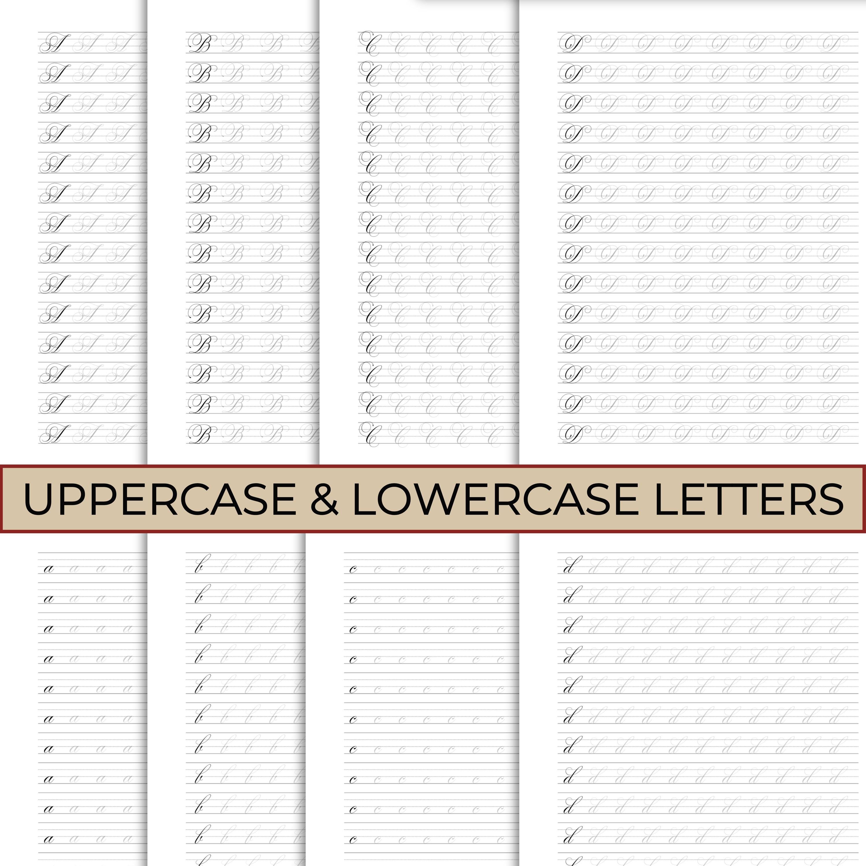 Victorian Elegant Cursive Handwriting Practice Worksheets, Printable ...