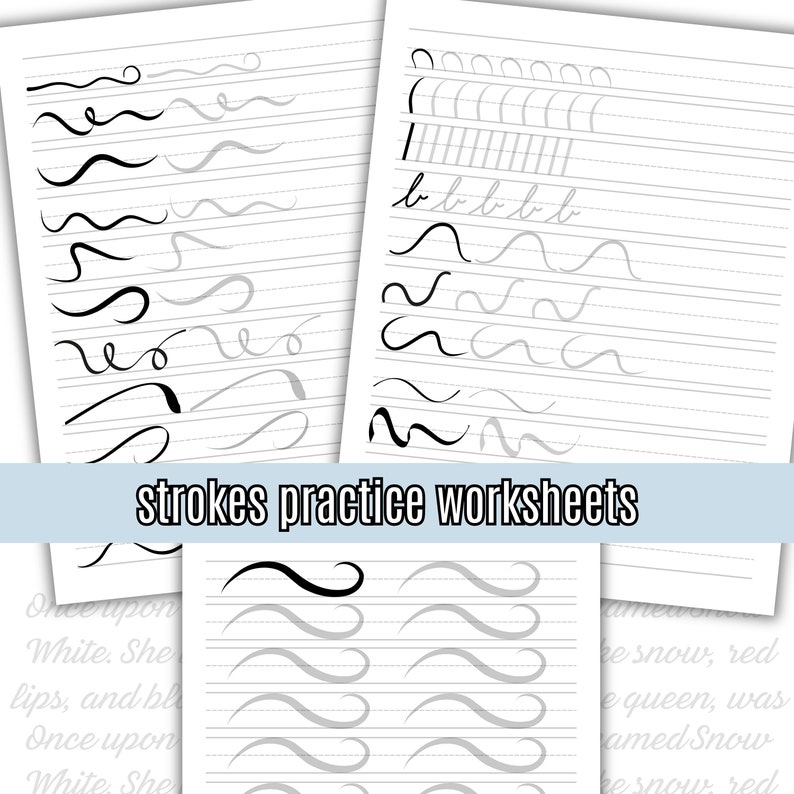 Buy Calligraphy Practice Sheets, Printable Hand Lettering Worksheet ...