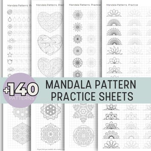 Zentangle Pattern Template Practice Worksheets Zen Doodle Patterns ...