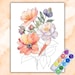 Flower Bouquet Outline Drawings for Painting, Watercolor Drawing ...