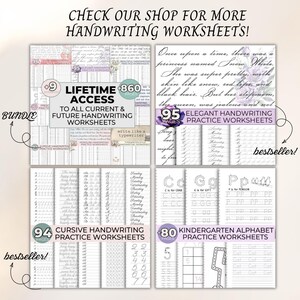 Cursive for Kids, Homeschool Cursive Handwriting Practice Worksheets ...