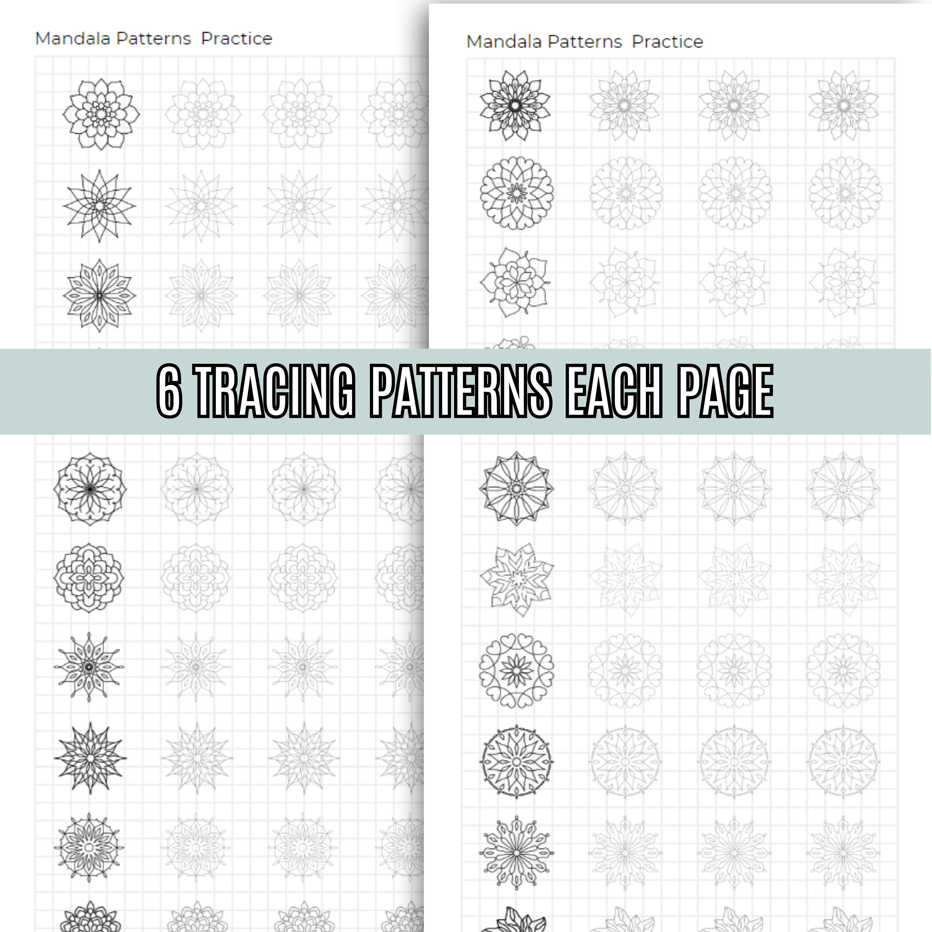 Mandala Pattern Practice Sheet Mandala Pattern Template Training Sheets ...