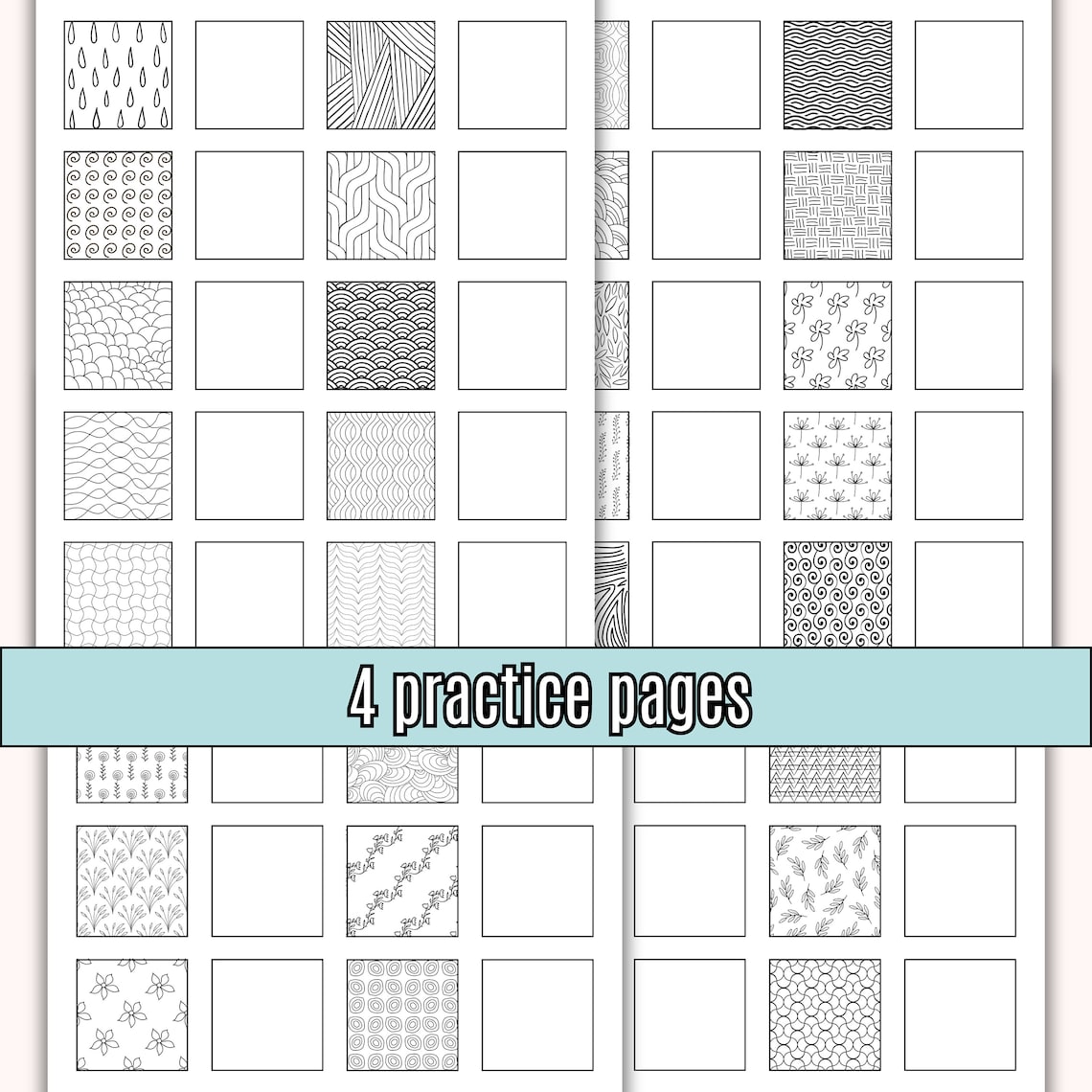 Zentangle Patterns, Doodle Practice Patterns, Zentangle Pattern ...