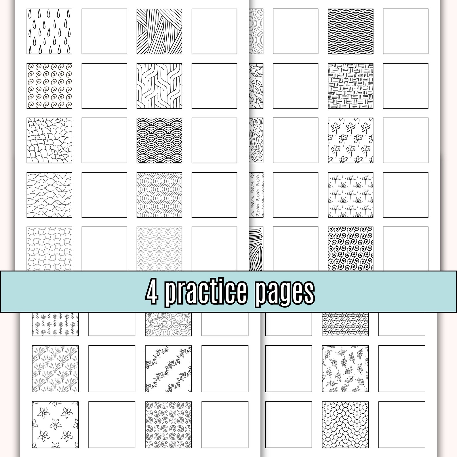 Zentangle Patterns, Doodle Practice Patterns, Zentangle Pattern ...