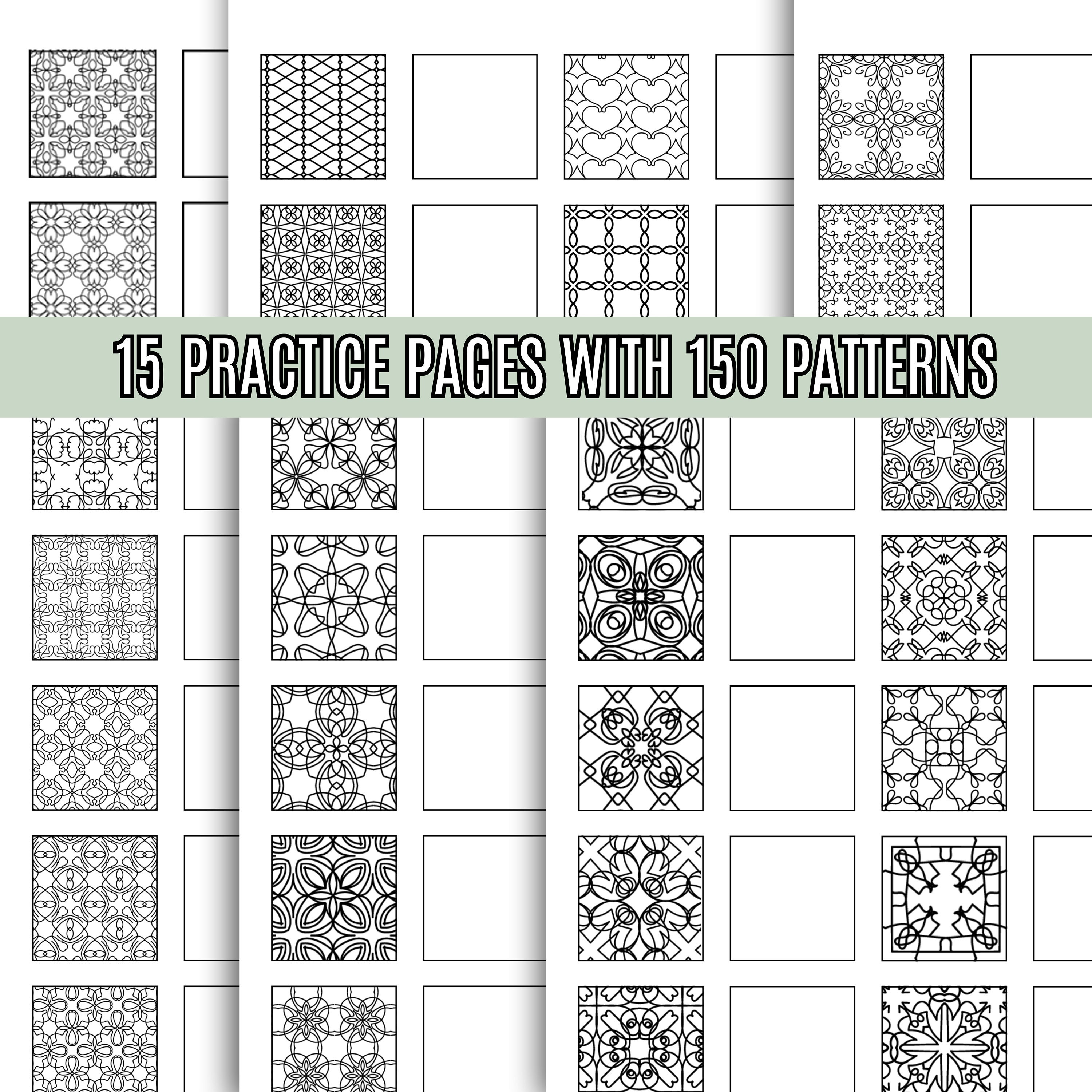 Zentangle Pattern Templates Practice Worksheets Zen Doodle Patterns ...