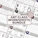 Art Class Printable Bundle - Drawing Lesson Worksheets, Pencil Drawing ...