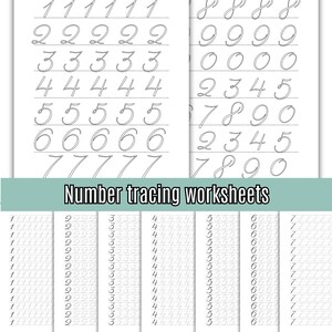Cursive Handwriting Practice Worksheets Tracing Sheets Alphabet Tracing ...