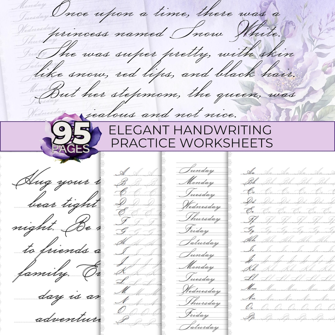 Elegant Cursive Handwriting Worksheets Elegant Handwriting Cursive ...