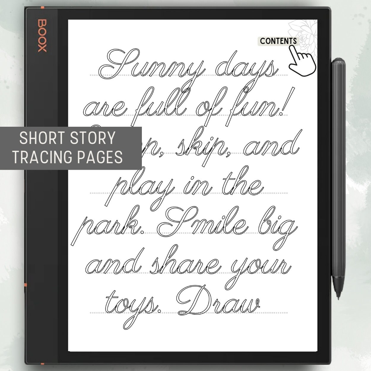 Onyx Boox Cursive Handwriting Practice Tracing Sheets Onyx Boox Tab ...