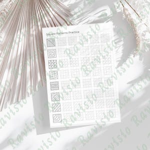 Square Doodle Pattern Practice Sheets, Square Doodle Art Learn How to ...