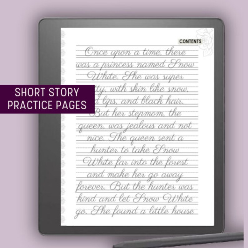 Kindle Scribe Cursive Handwriting Practice Worksheets Tracing Sheets - Etsy