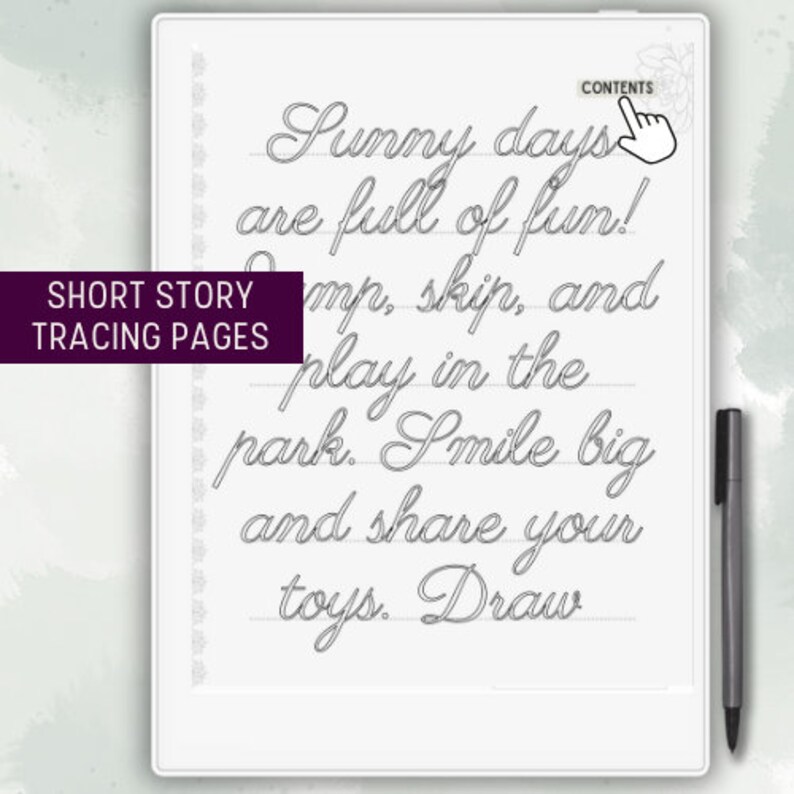 Supernote Cursive Handwriting Practice Worksheets Supernote A5X Tracing ...