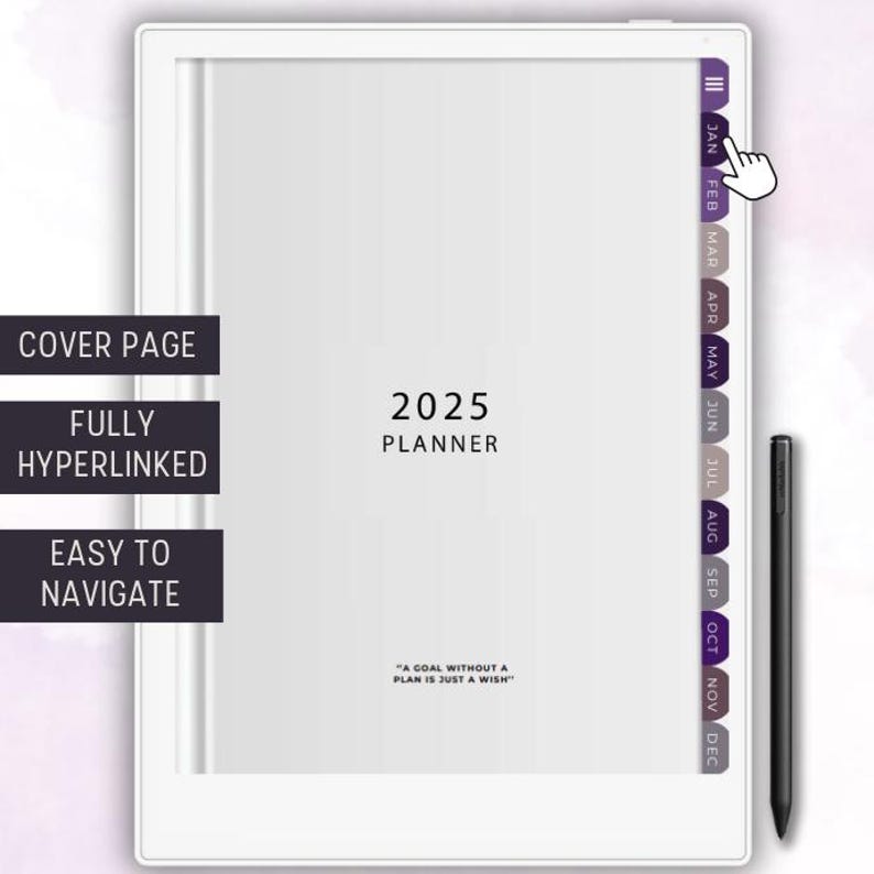 Supernote 2025 Planner, Supernote A5X Daily Planner Yearly Calendar ...