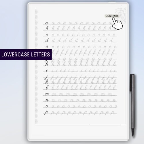 Supernote Cursive Handwriting Practice Worksheets Supernote A5X Tracing ...