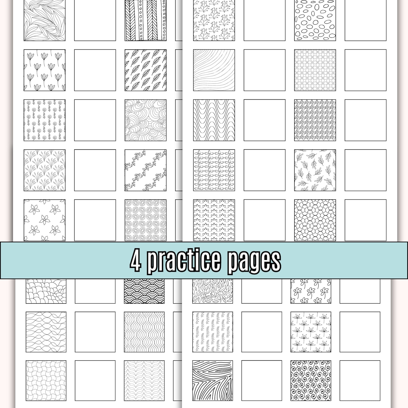 Zentangle Patterns, Doodle Practice Patterns, Zentangle Pattern ...