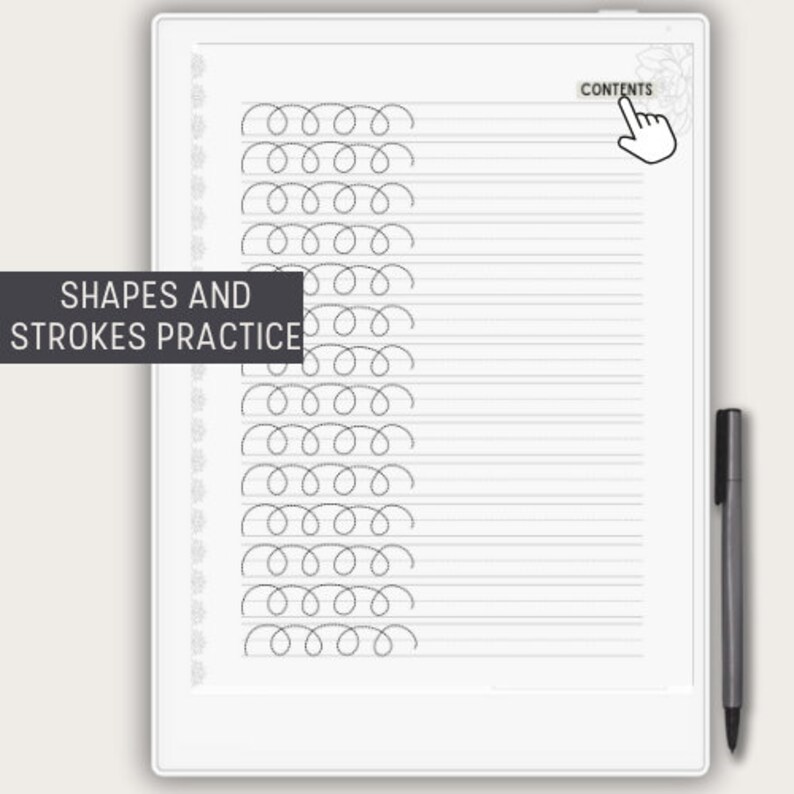 Supernote Cursive Handwriting Practice Worksheets Supernote A5X Tracing ...