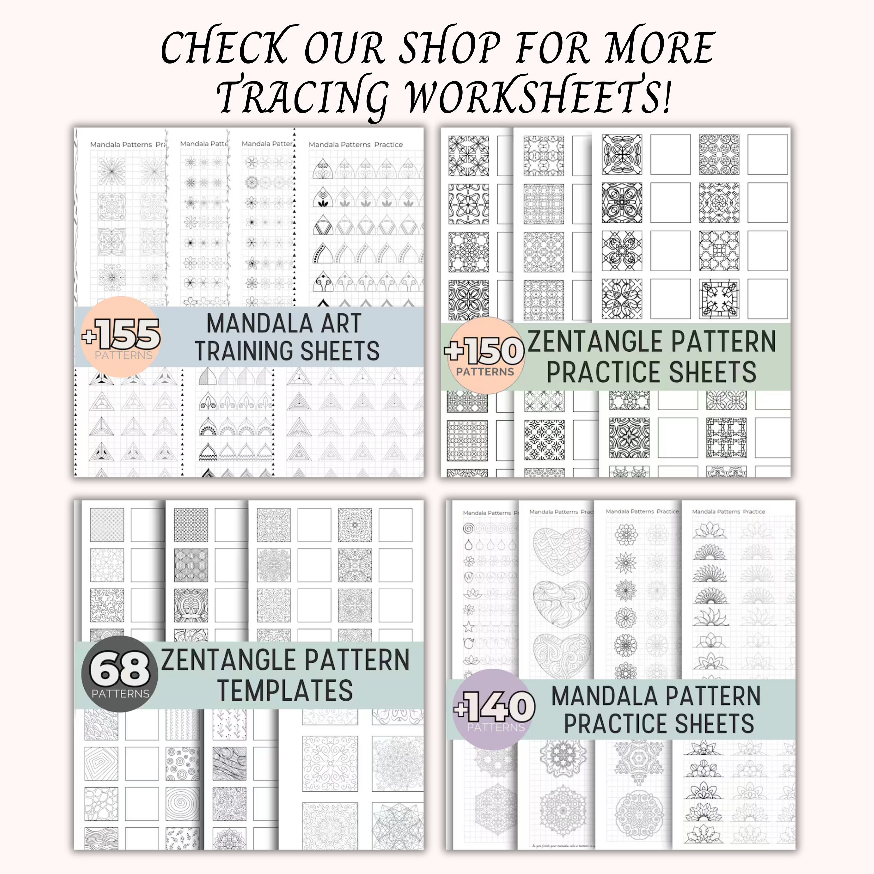 Zentangle Patterns, Doodle Practice Patterns, Zentangle Pattern ...