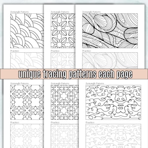 Zentangle Workbook for Beginners, Pattern Templates, Zen Doodle ...