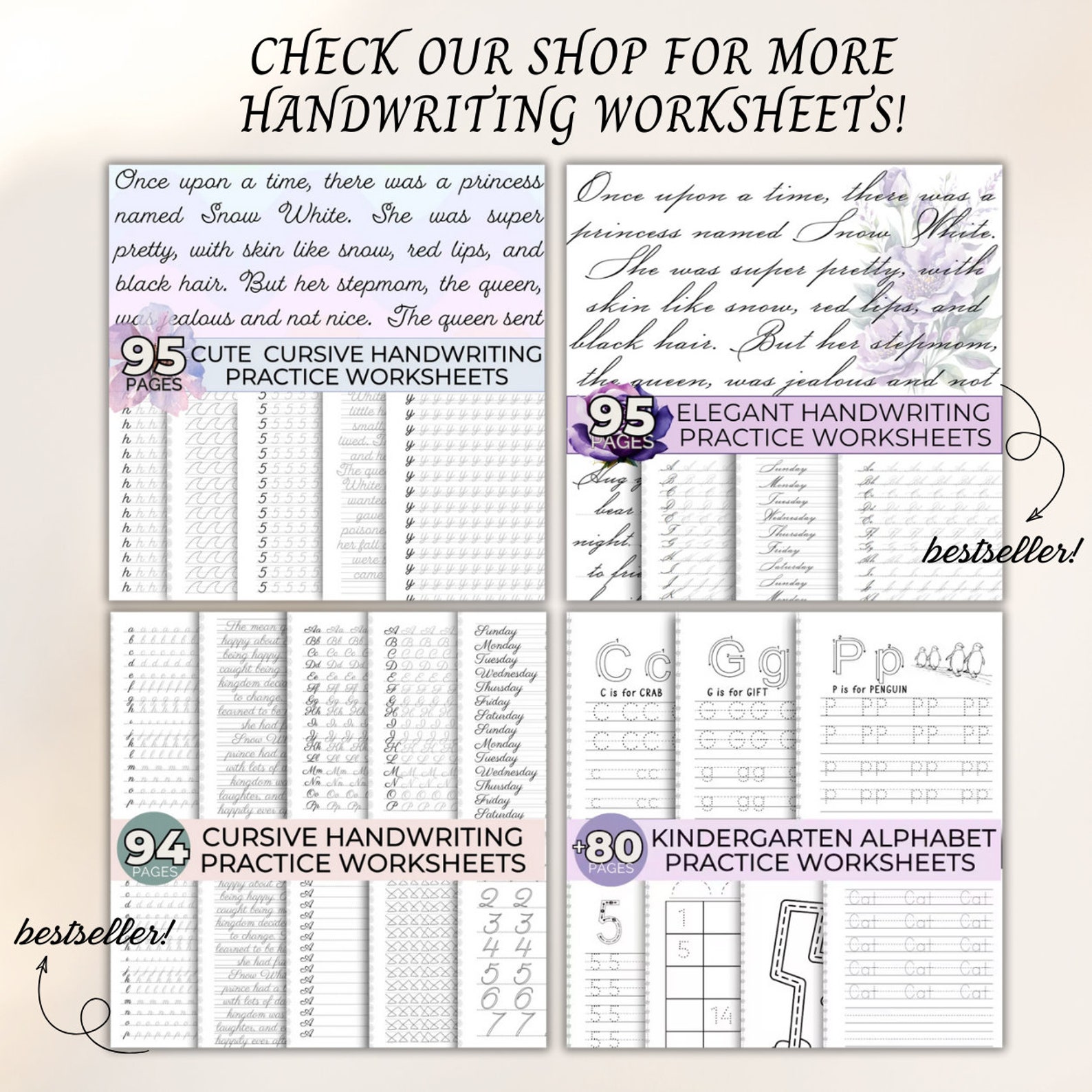 Cursive for Kids, Preschool Kindergarten Homeschool Cursive Handwriting ...