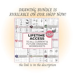 Sketch Drawing Practice Worksheets, Pencil Drawing Tutorial Printable ...