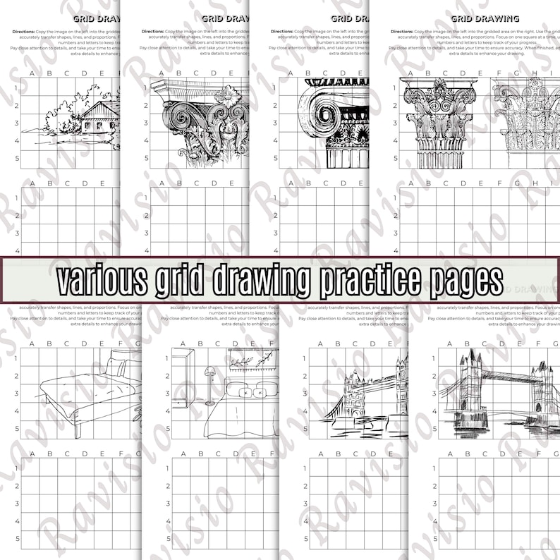 Drawing Sheets Bundle, Learn How to Draw Flowers, Leaves, Butterfly ...