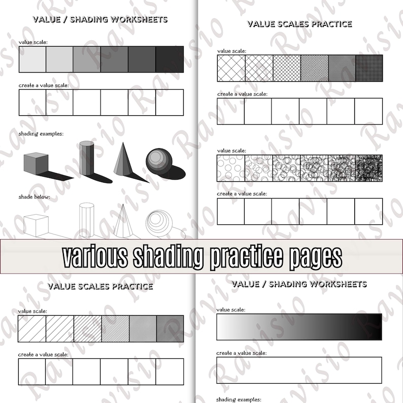 Art Class Printable Bundle - Drawing Lesson Worksheets, Pencil Drawing ...