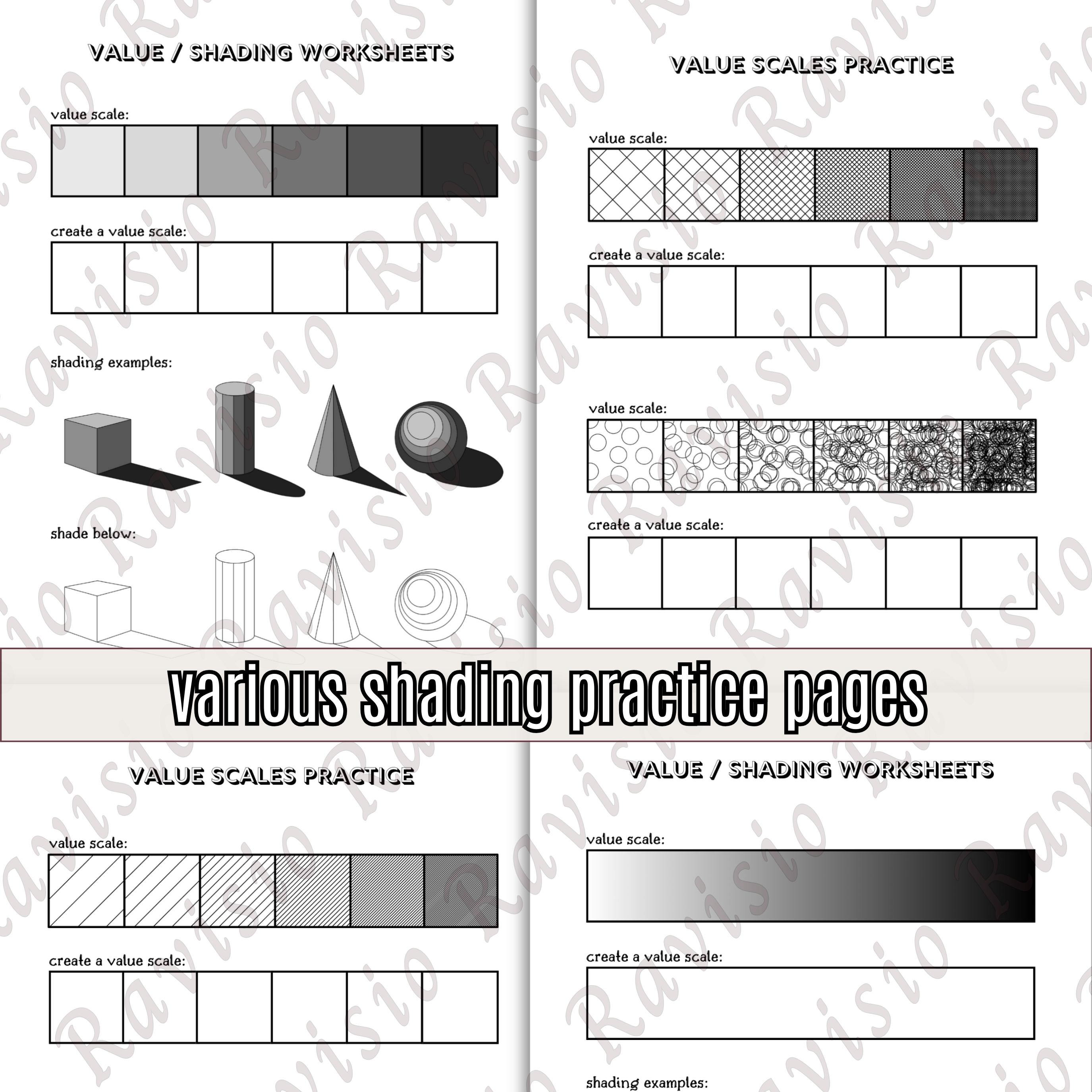 Art Class Printable Bundle - Drawing Lesson Worksheets, Pencil Drawing ...