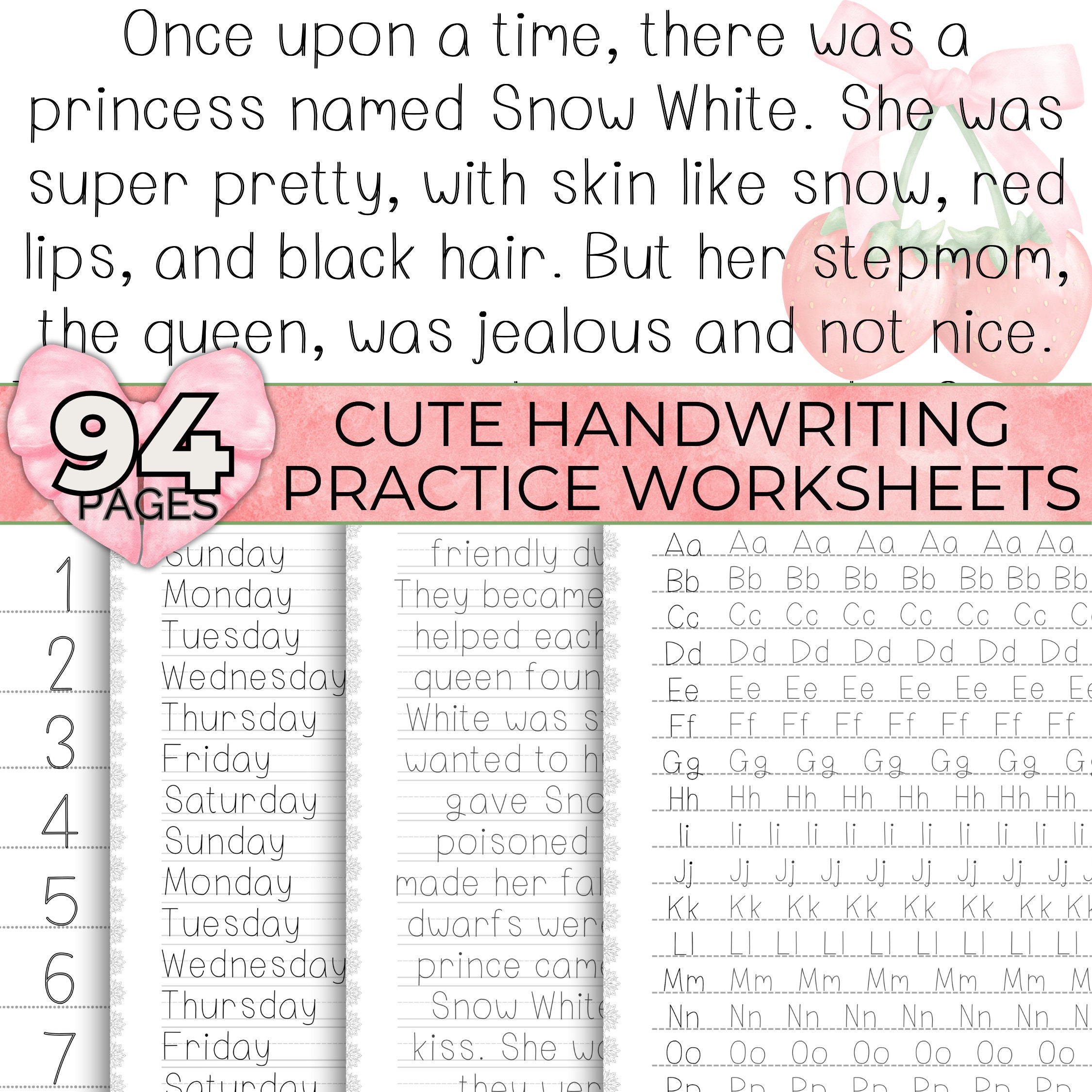Cute Handwriting Practice Worksheets Printable Improve Handwriting ...