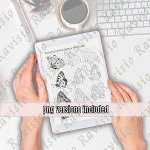 Butterfly Drawing Worksheets, Printable Butterfly Doodle Art, Learn How ...