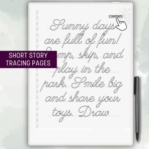 Supernote Cursive Handwriting Practice Worksheets Supernote A5X Tracing ...