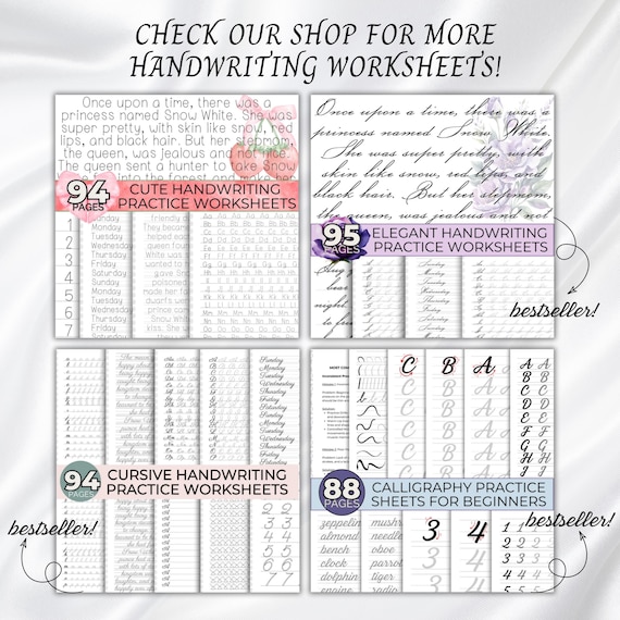 Bonitas Hojas De Trabajo De Escritura A Mano Hermosas Hojas De Trabajo