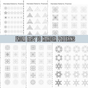 Mandala Art Training Sheets Mandala Pattern Practice Sheet Mandala ...