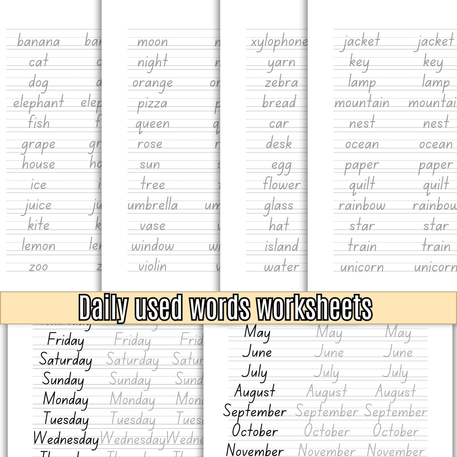 Aesthetic Handwriting Worksheets Printable, Improve Handwriting ...