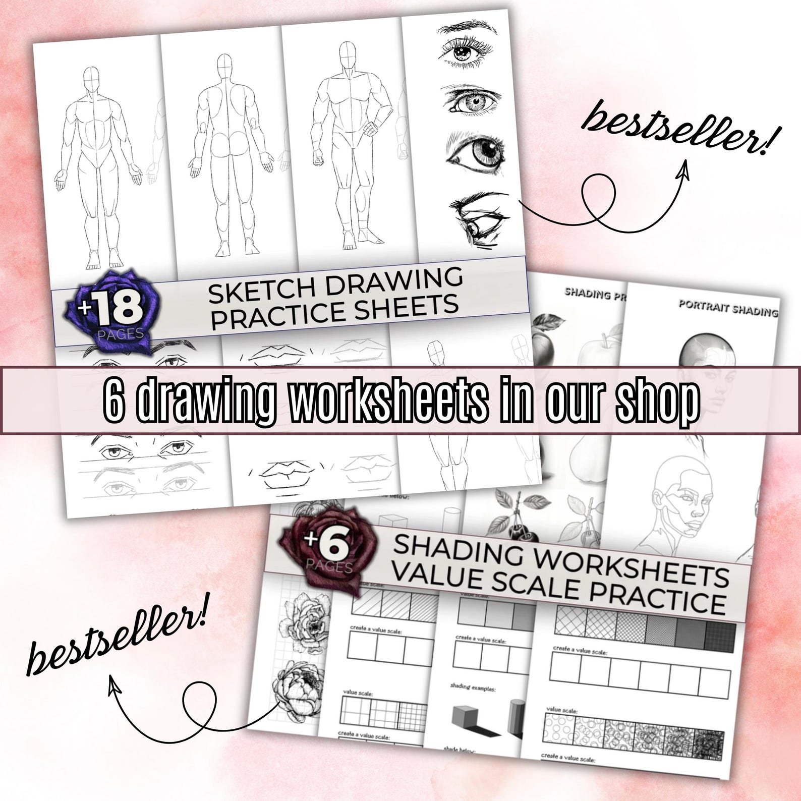 Art Class Printable Bundle - Drawing Lesson Worksheets, Pencil Drawing ...