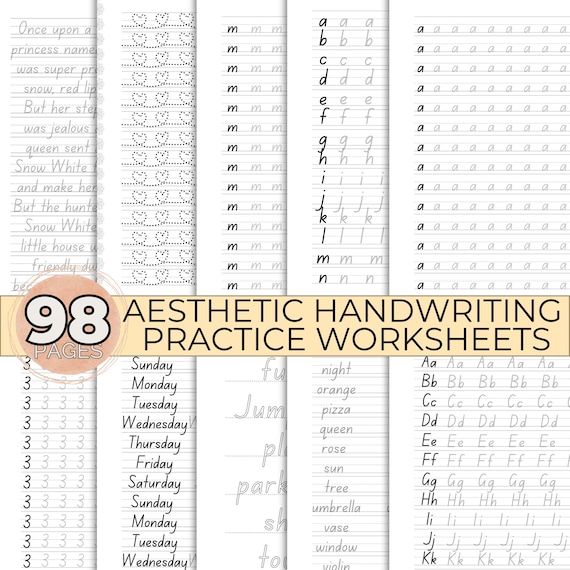 Hojas De Trabajo Para Practicar La Escritura A Mano Ordenada