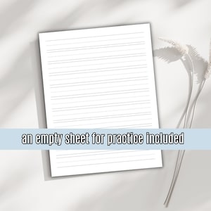 Calligraphy Practice Sheets, Printable Hand Lettering Worksheet Brush ...