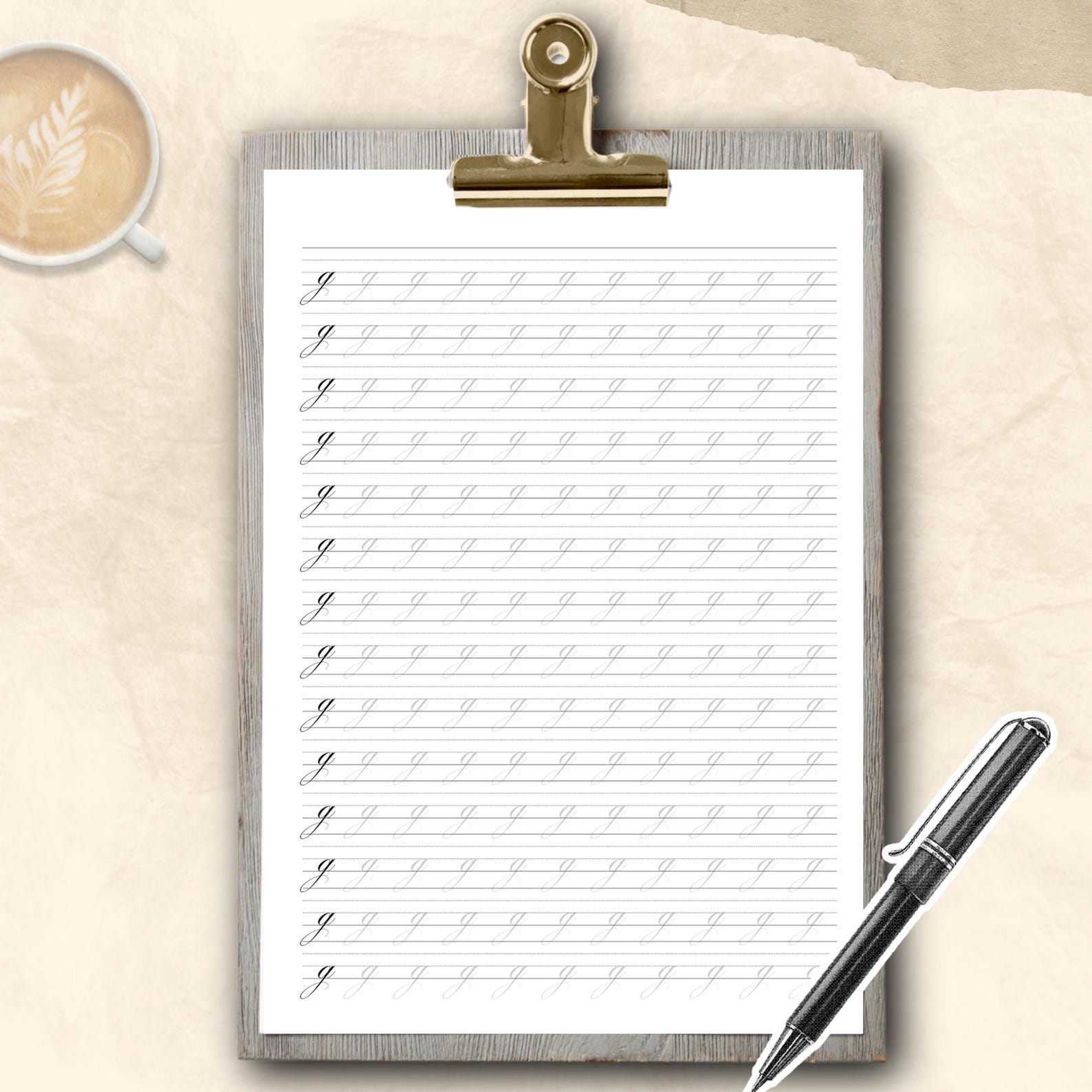 Victorian Elegant Cursive Handwriting Practice Worksheets, Printable ...