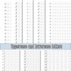 Cursive Handwriting Practice Worksheets Tracing Sheets Alphabet Tracing ...