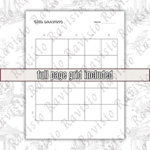 Grid Drawing Practice Worksheets, Pencil Drawing Tutorial Printable ...