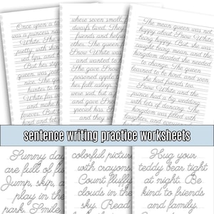 Handwriting Practice Worksheets Bundle Lifetime Access, Cursive Writing ...