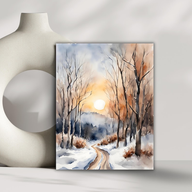 Winter Outline Drawings for Painting, Watercolor Drawing Outlines Snowy ...