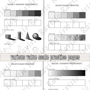 Drawing Lesson Shading Worksheet Pencil Drawing Tutorial Printable ...