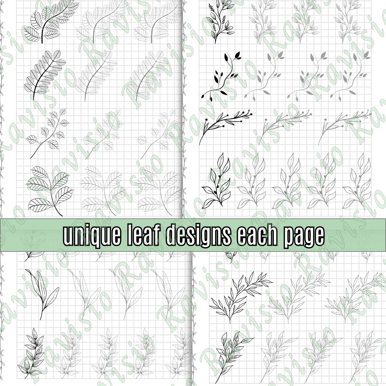 Leaves Drawing Worksheets Printable Leaf Doodle Art Learn How to Draw ...
