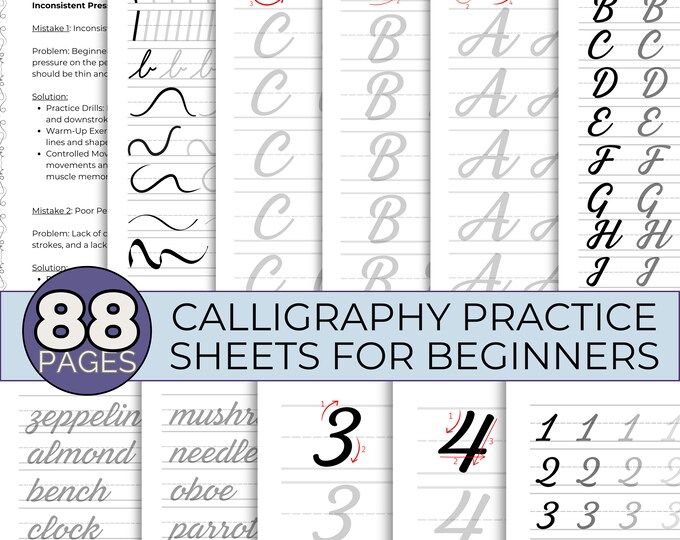 Pretty Handwriting Practice Sheets, Printable Handwriting Worksheets ...