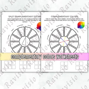 Color Theory Worksheets Printable, Color Wheel Painting Lesson Art ...